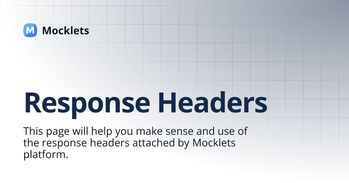 Response Headers | Mocklets